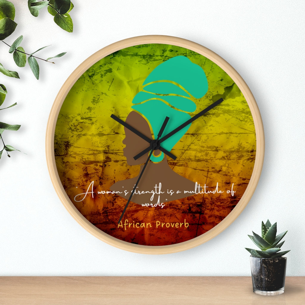 African Wall Clock Decor/ Afrocentric Gift Clock/ African Wall Clock ...