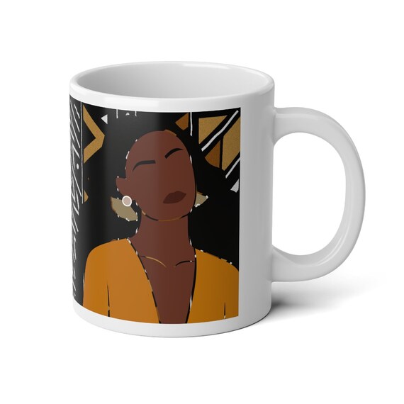African Print Mug/ Unique Coffee Mugs/ Black Art Mug/ Gift for - Etsy