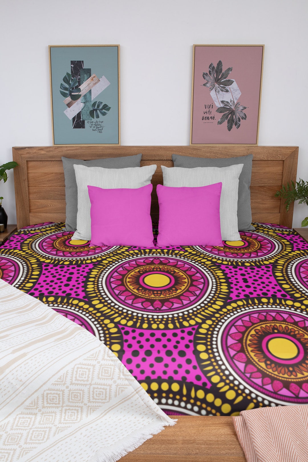 King, Queen African Microfiber Duvet Cover, Ankara Bedding, Ankara ...