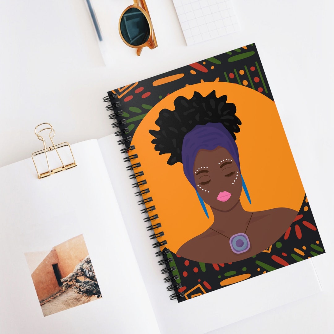 Black Woman Journal, Black Girl Diary, Blogger, Journal, Spiral ...