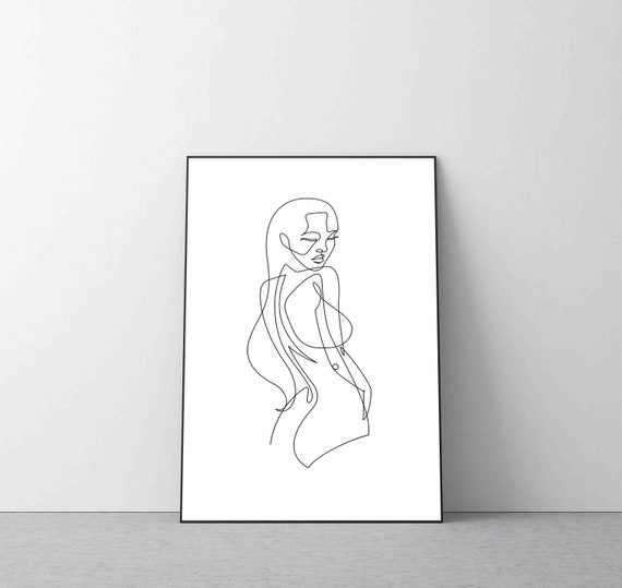 Looking Over Shoulder Back Girl Drawing