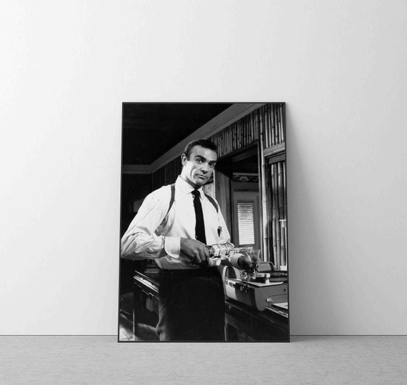 Sean Connery Poster Print Iconic Photo Drinking Vodka James - Etsy