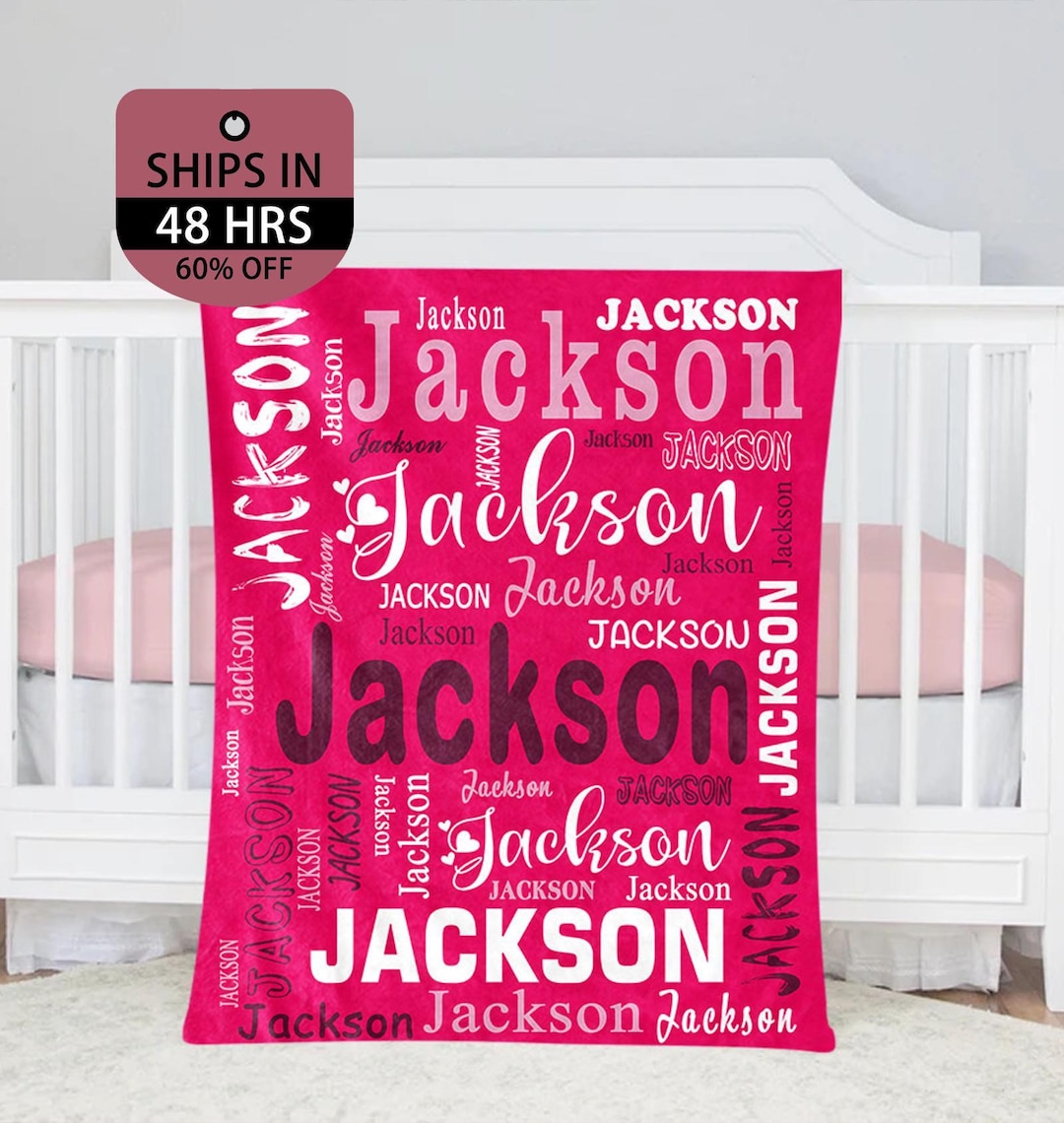 Custom Name Blanket, Personalized Baby Name Swaddle, Personalized Name ...