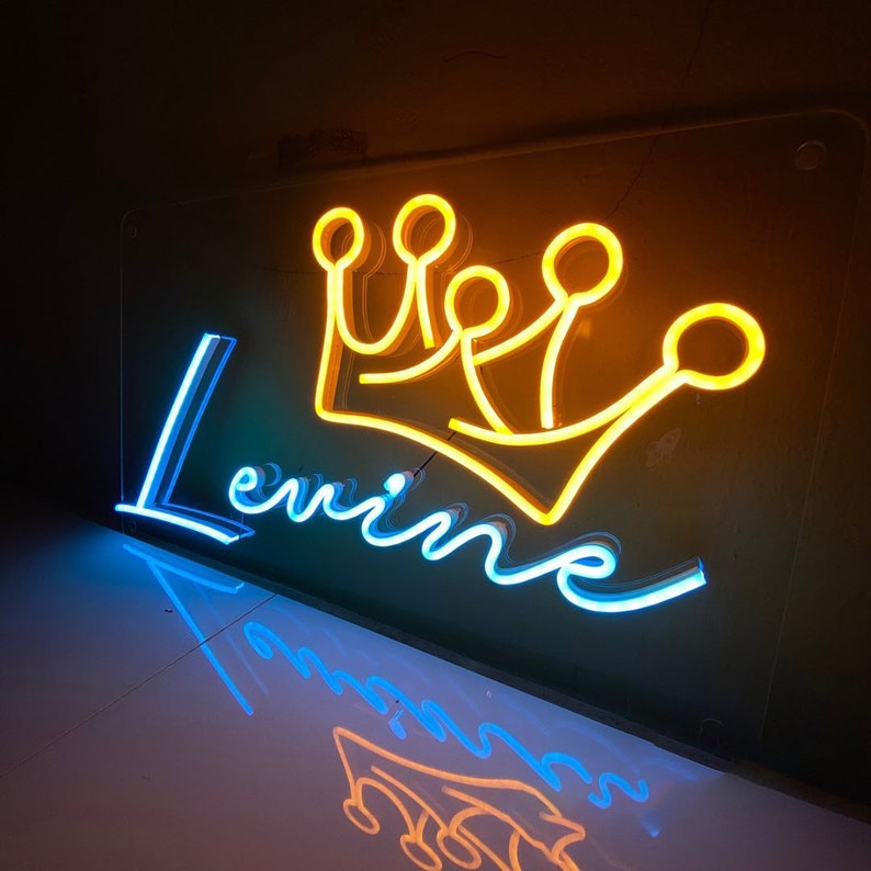 Personalized Crown Neon Sign for Kids Room Custom Baby Name - Etsy