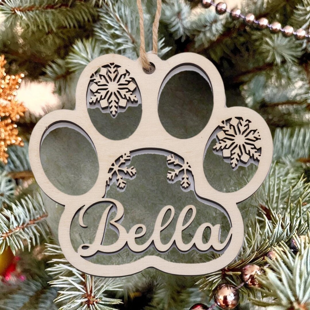 Handmade Paw Snowflake Ornament, Christmas 2024, Snowflake Ornament ...
