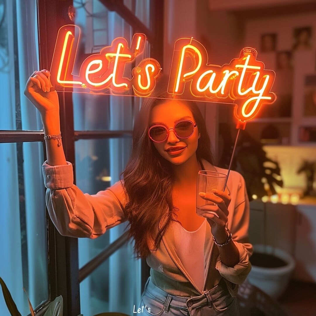 Let's Party Baby Led Neon Light, Personalized Name Led Neon Sign ...