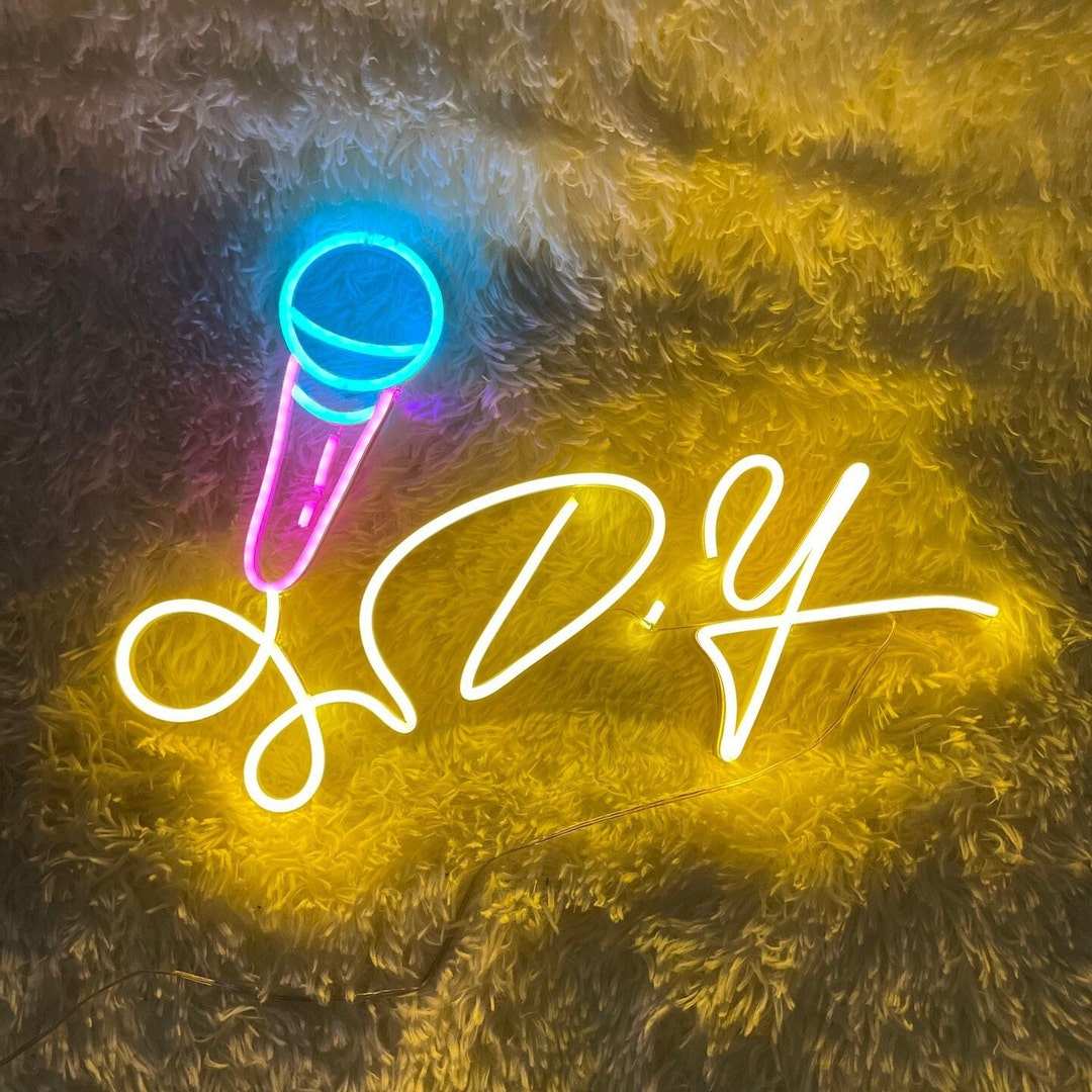 Personalized Microphone Neon Sign Party Led Neon Light Neon - Etsy