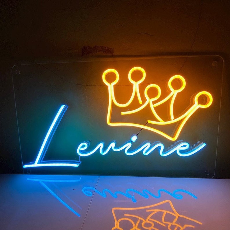 Personalized Crown Neon Sign for Kids Room Custom Baby Name - Etsy