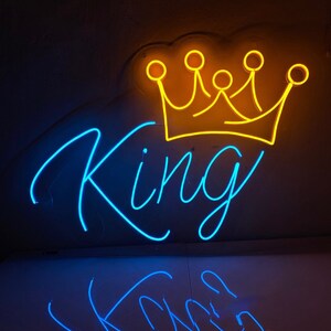 Personalized Crown Neon Sign for Kids Room, Custom Baby Name Led Neon ...