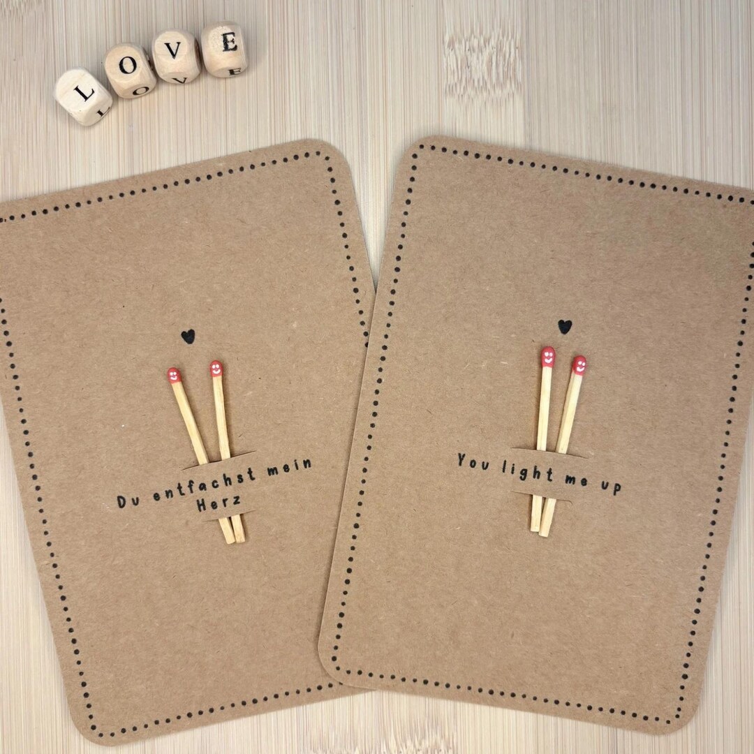 Valentine's Day Matchstick Card Printable • DIY Print Template ...