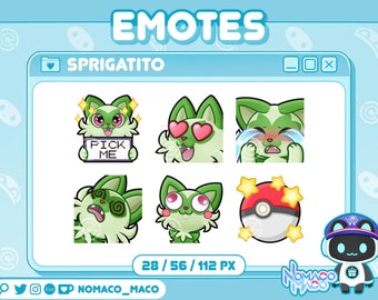 Pokemon Scarlet and Violet FUECOCO SET of 6 EMOTES, Pick Me, Heart, Cry ...