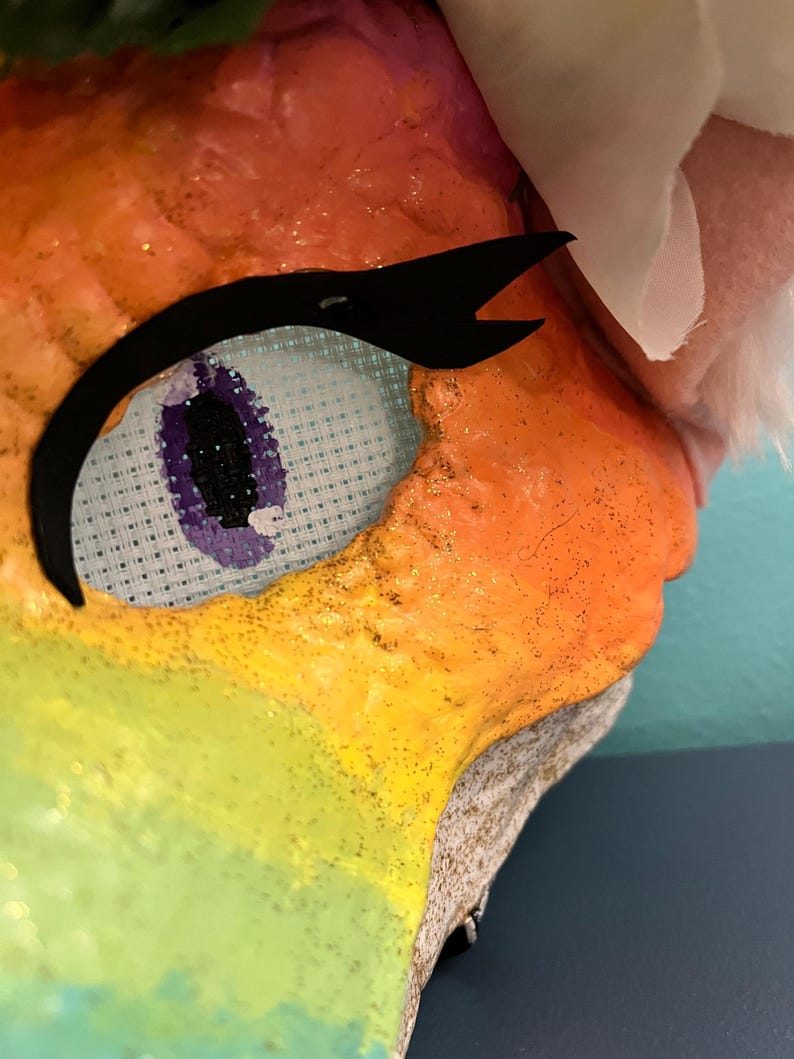 Rainbow Dino Mask Fursuit With Ears - Etsy
