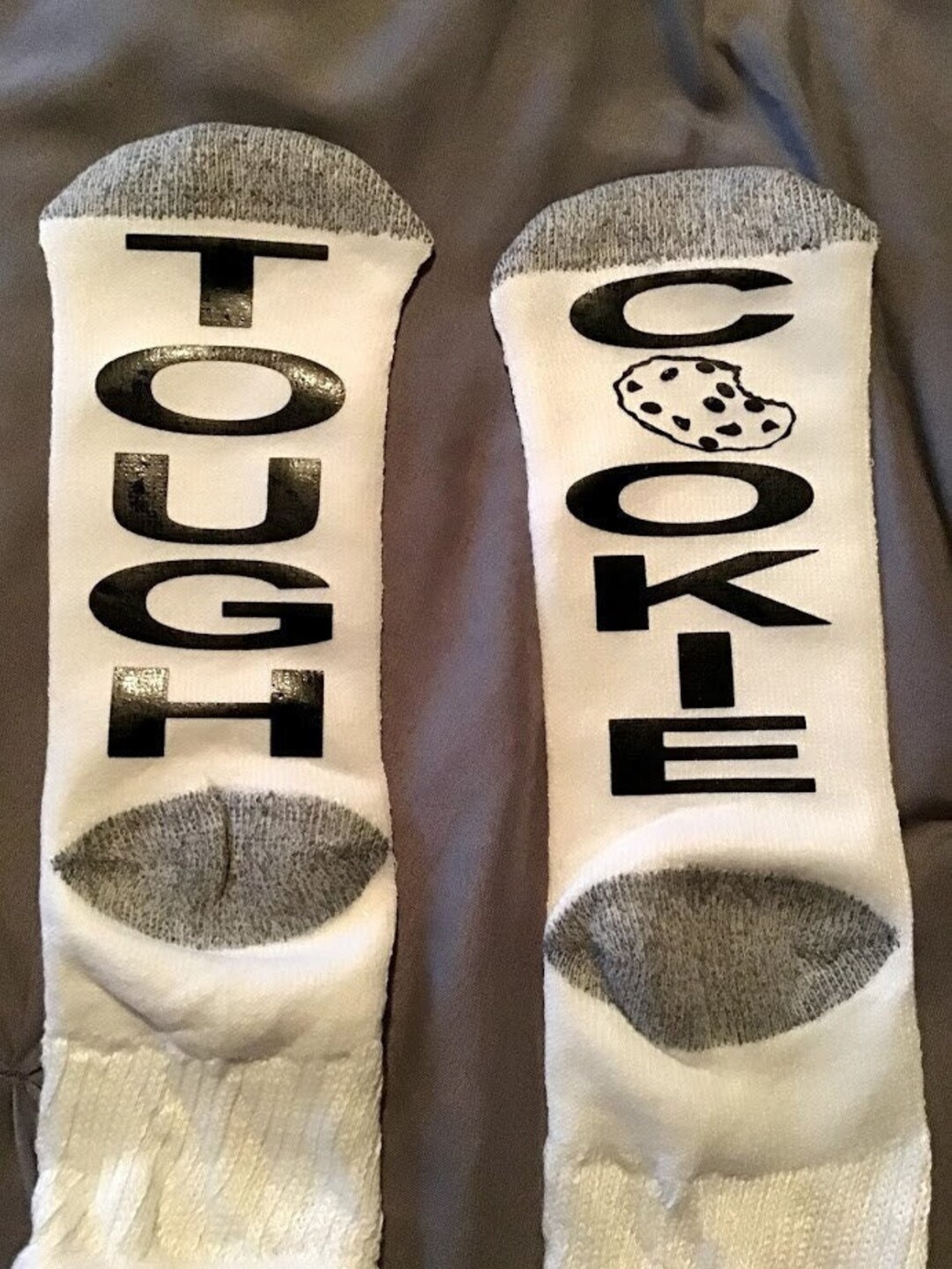 Tough Cookie, Funny Custom Socks-word Socks-novelty Socks-socks With ...