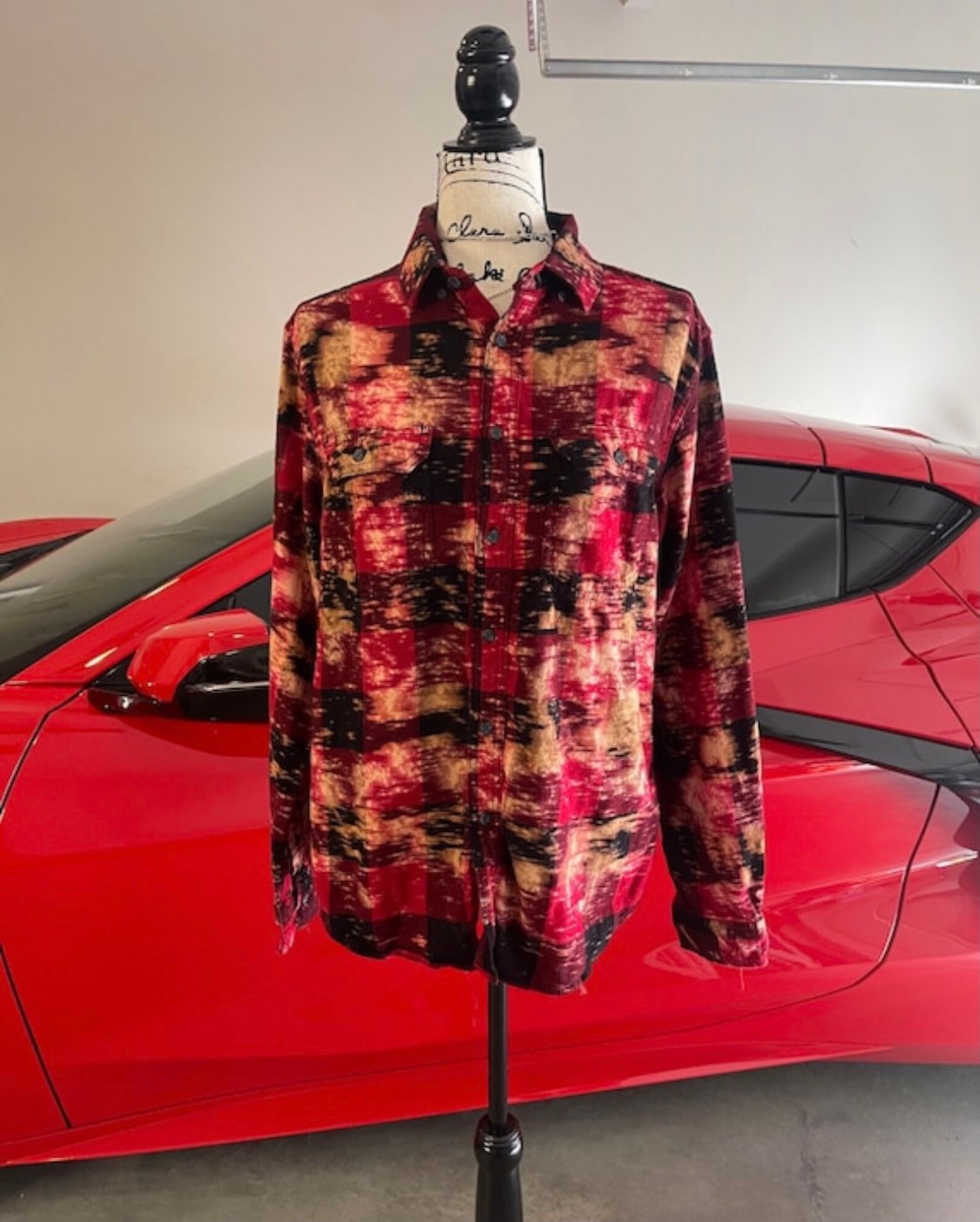 Acid Wash Flannels Distress Flannel Bleach Flannel Concert - Etsy