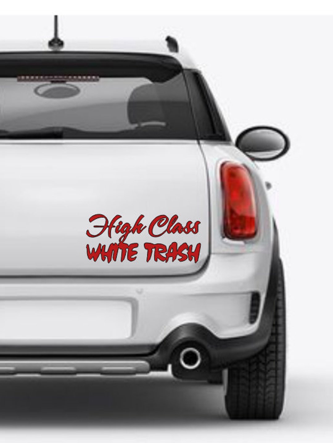 White Trash Car Decal, Cute Bumper Stickers, Truck Sticker, Car ...