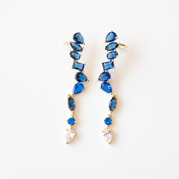 Blue Ear Cuff - Etsy UK
