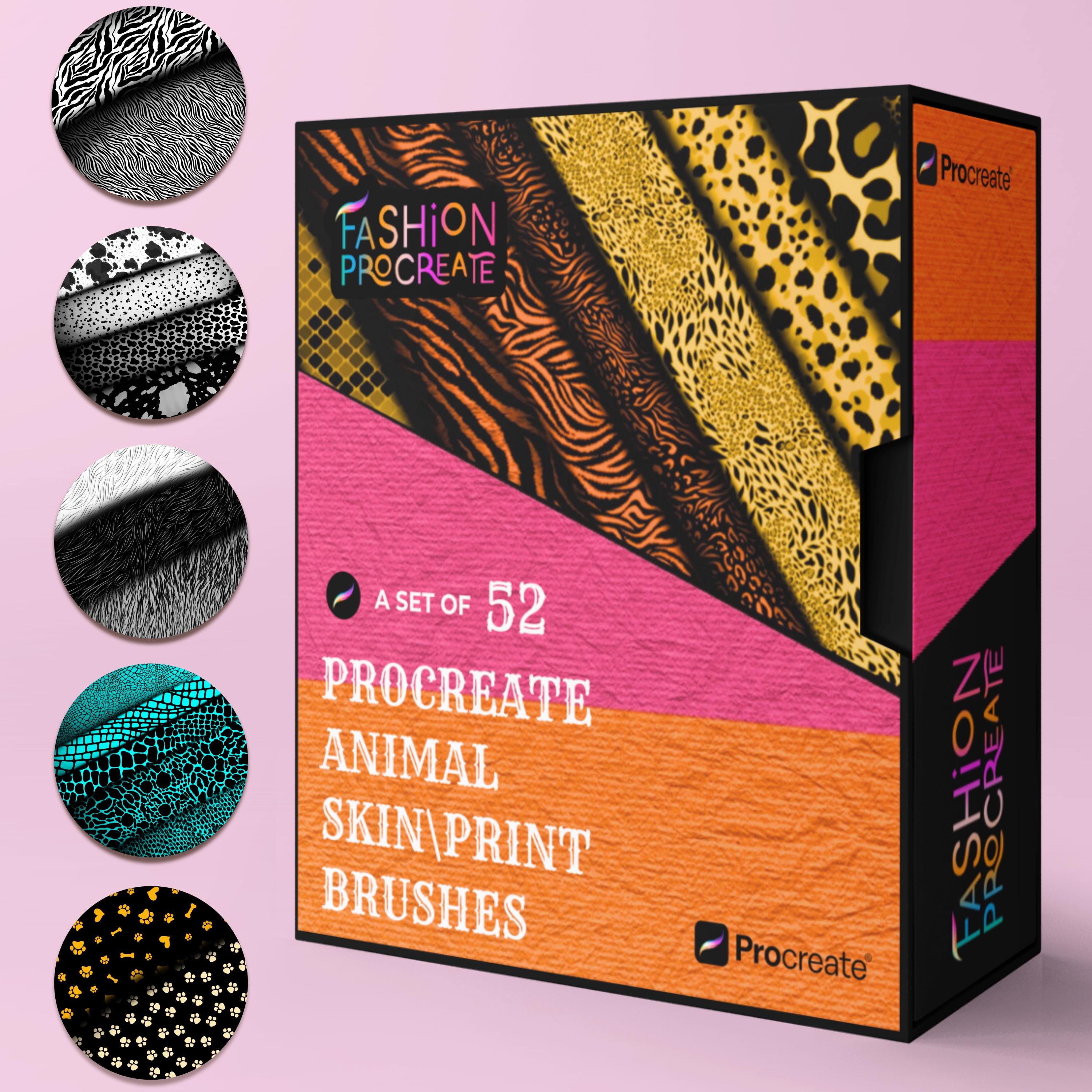 52 Procreate Animal Skin Brushes | Animal Print Procreate Stamps ...