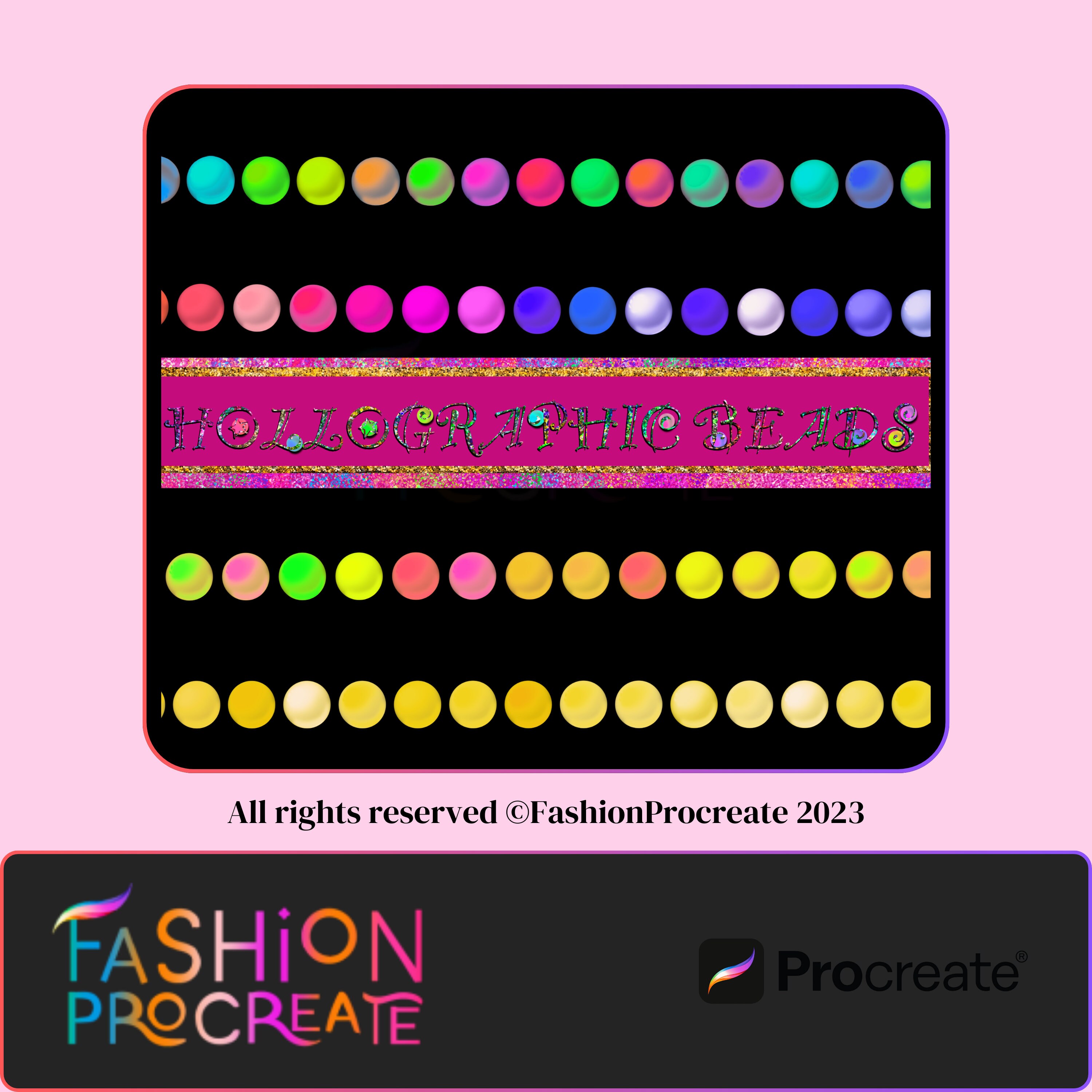 Holographic Bead Procreate Brushes-iridescent Brushes Procreate ...
