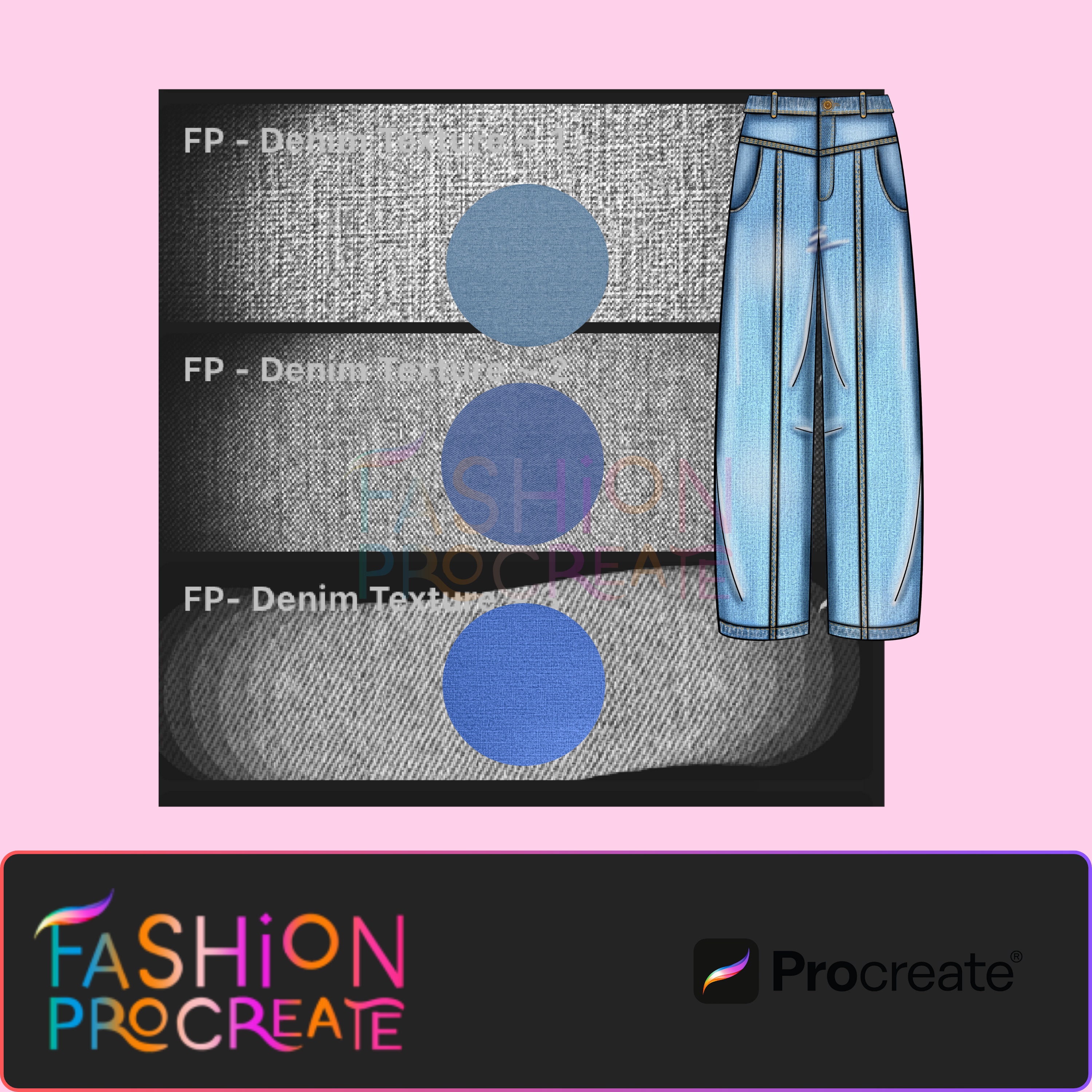 Procreate Denim Brushes and Artistic Tools Pack - Digital Texture ...