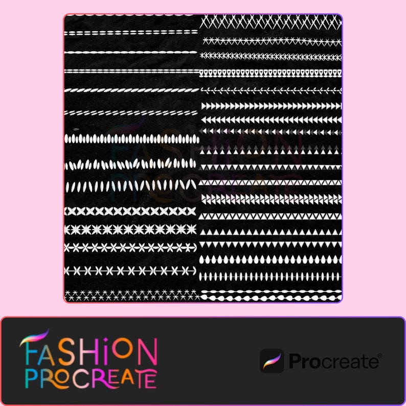 97 Procreate Embroidery Brushes, Embroidery Stitches for Procreate ...