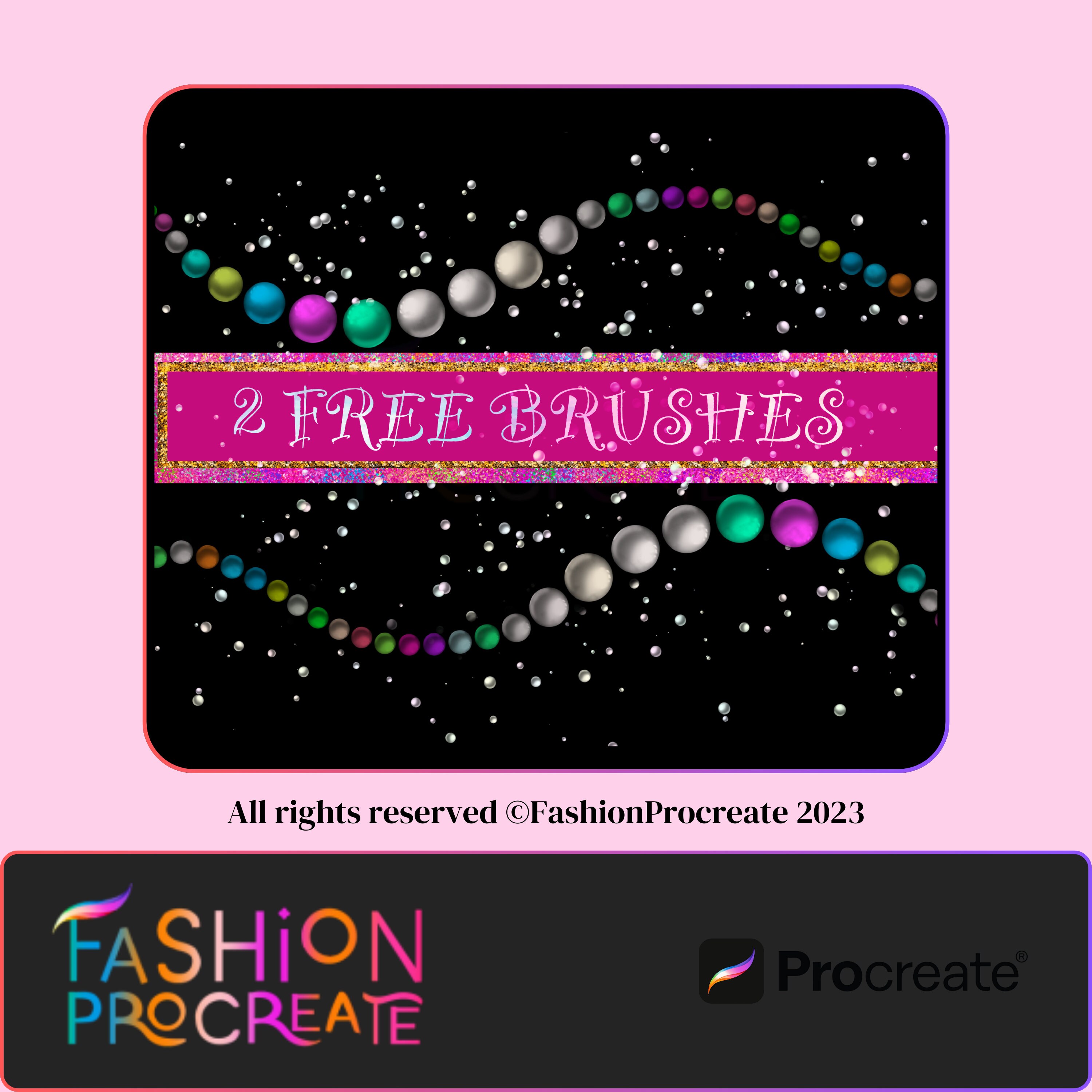 Holographic Bead Procreate Brushes-iridescent Brushes Procreate-procreate Pearl Brushes ...