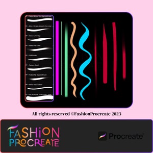 30 Monoline Procreate Brush Set for Hand Lettering & Illustration ...