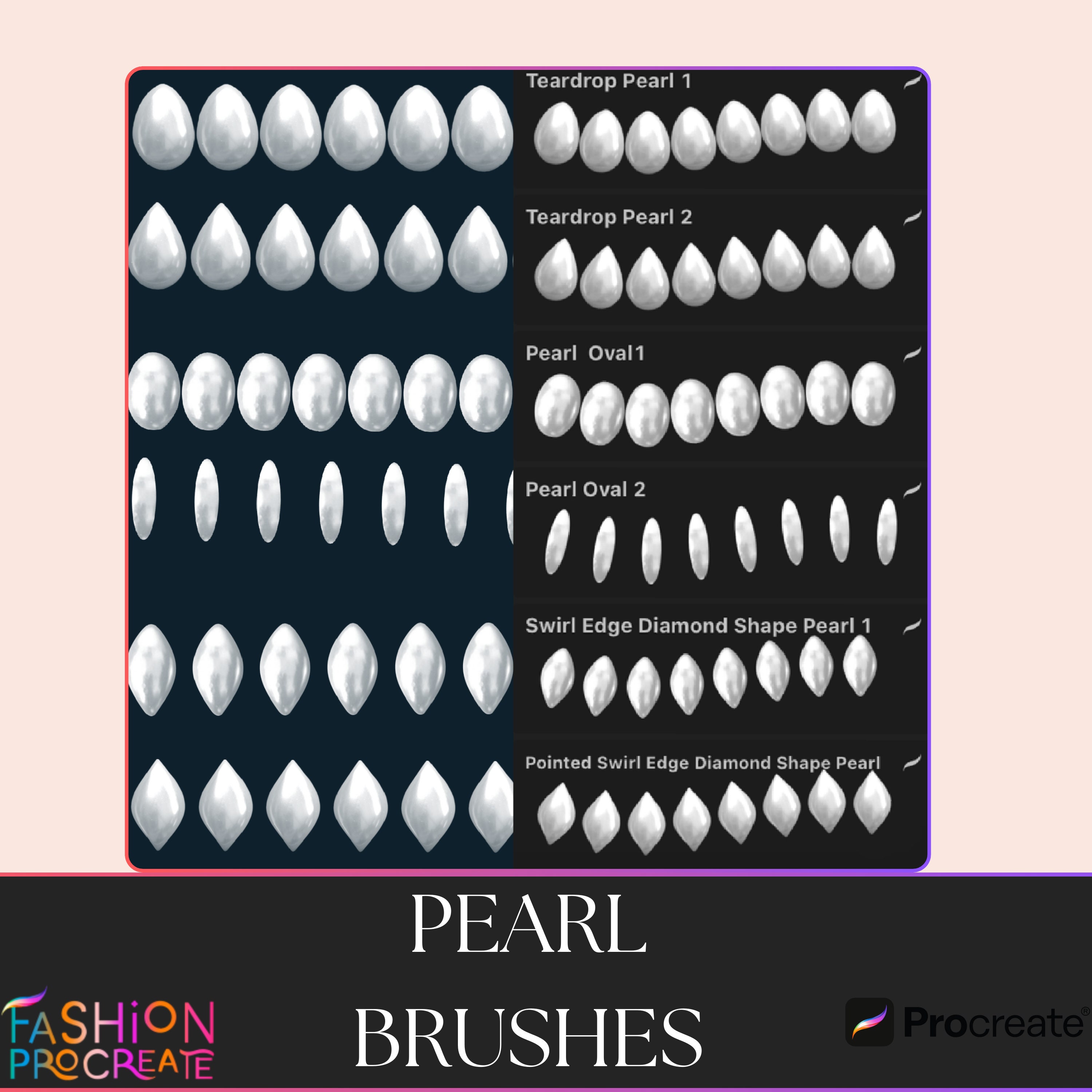 29 Pearl Brush for Procreate | Procreate Brushes | Realistic Jewelry Pearl| Procreate Pearl ...