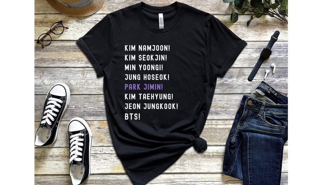 Bts Fanchant Shirt, Bts Names Shirt, Bias Shirt, I Purple You, Kpop ...