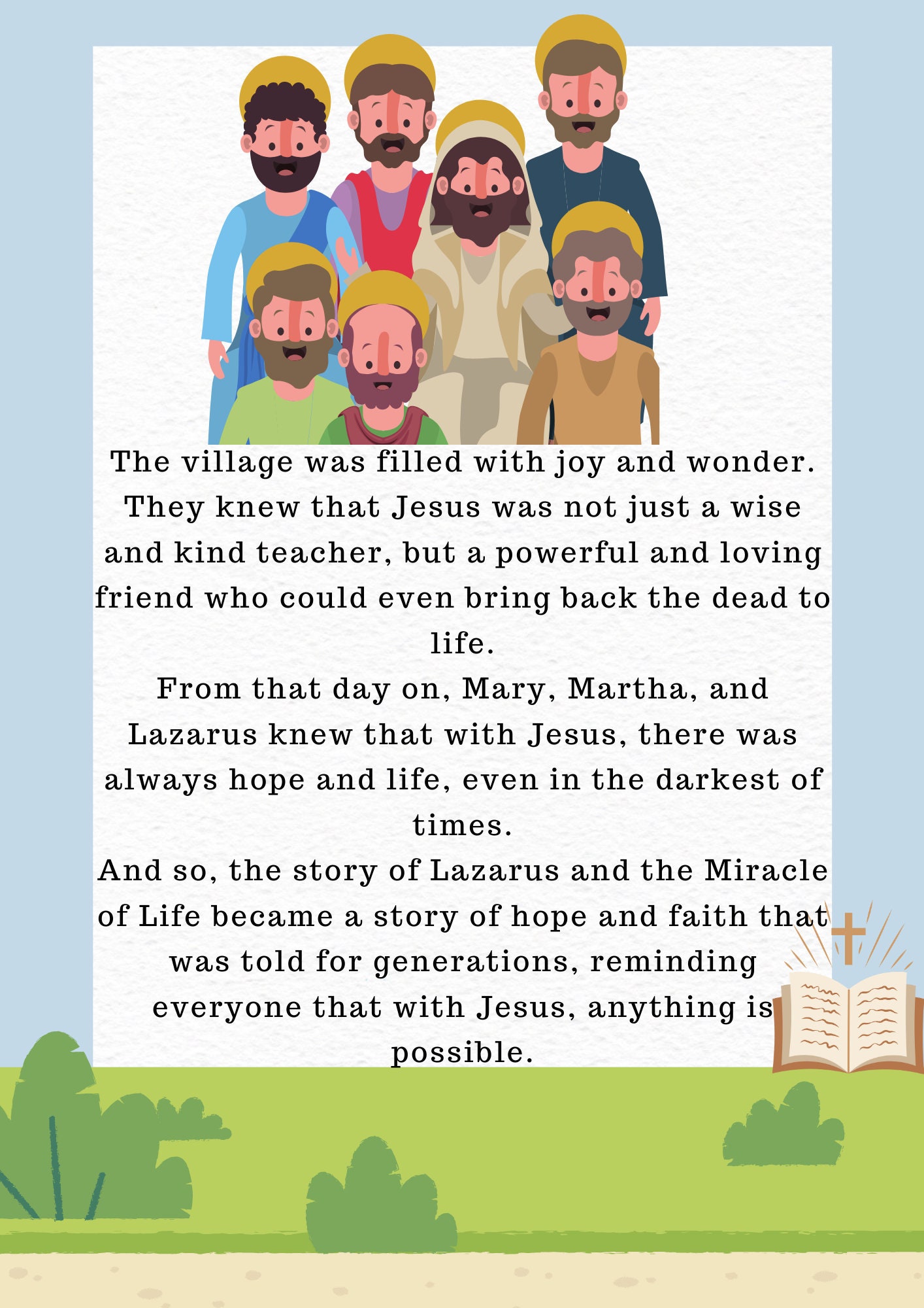 Digital Print Jesus Story for Children. Bible Worksheets. Children ...