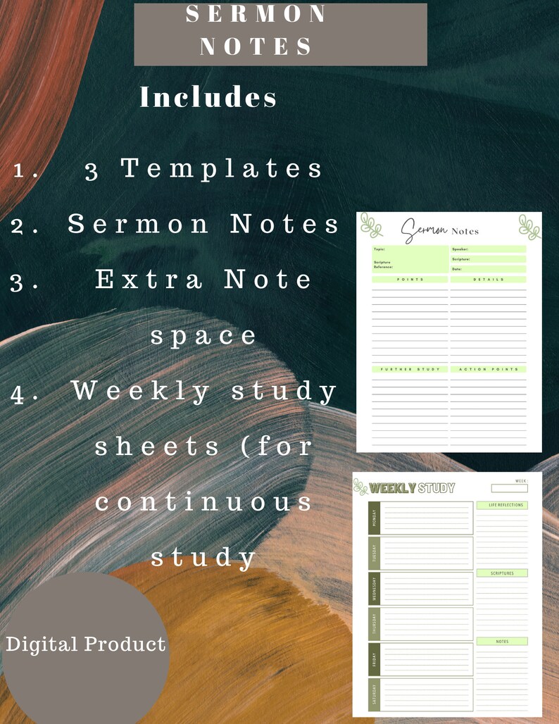 Sermon Notes - Etsy