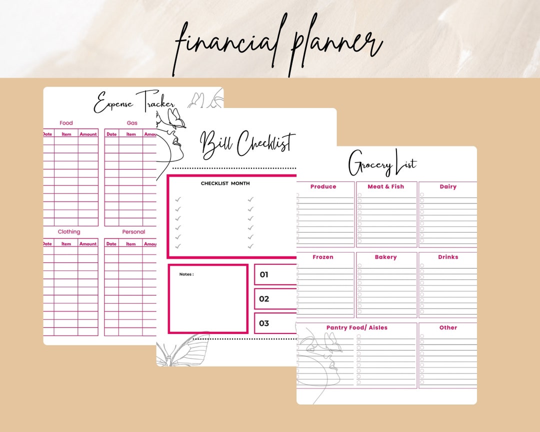 Digital Finance Planner Budget Planner Finance Tracker - Etsy