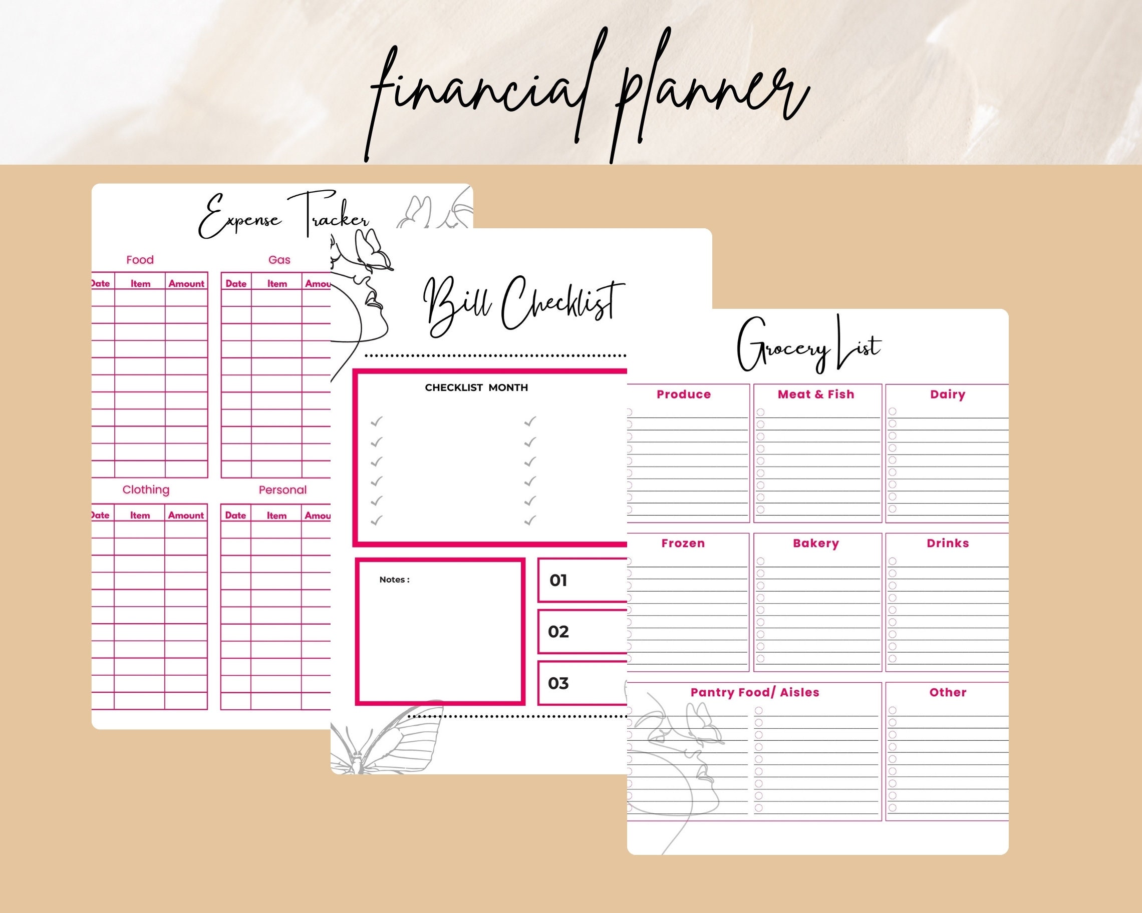 Digital Finance Planner, Budget Planner, Finance Tracker, - Etsy