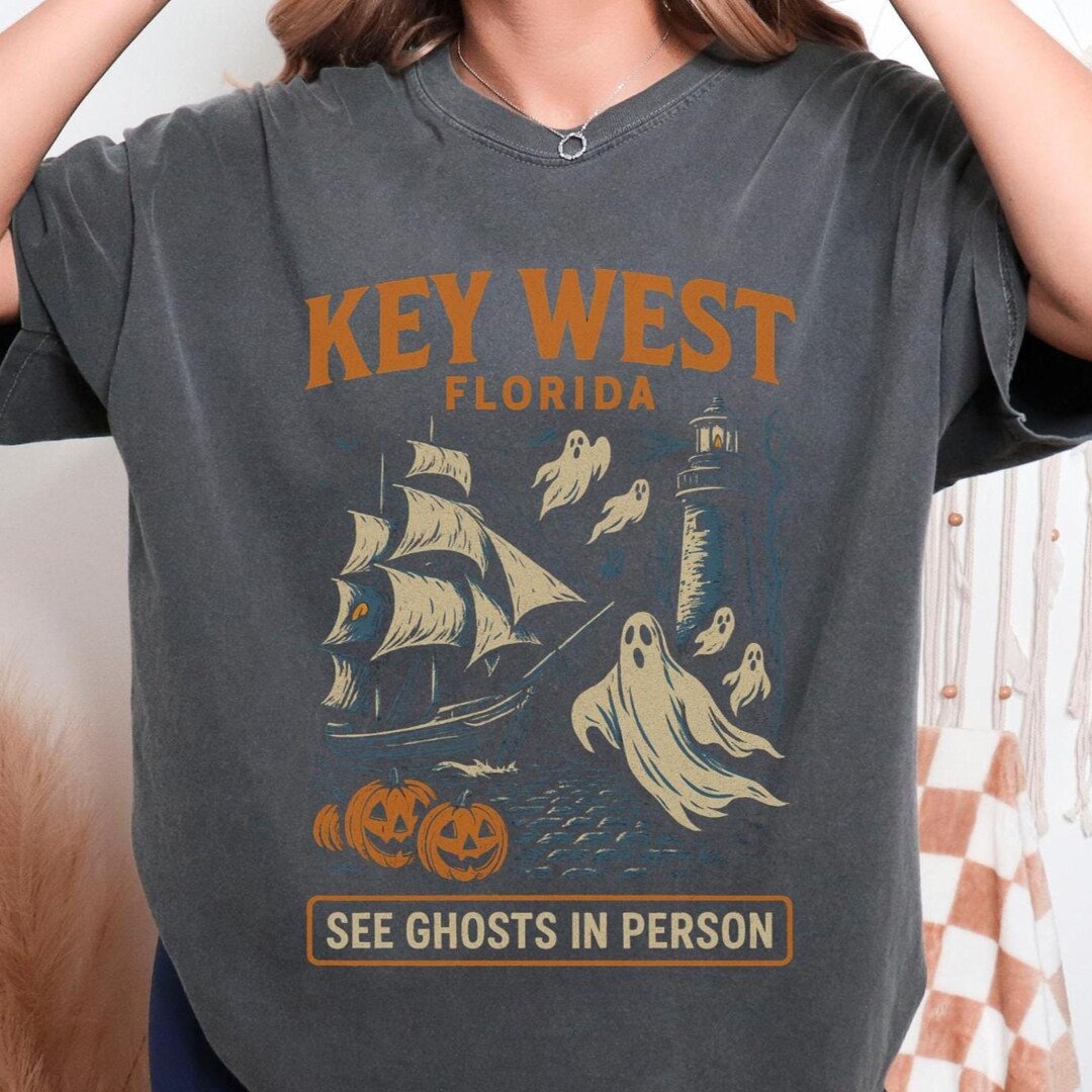 Key West Ghosts T-shirt, Halloween Vintage Florida Shirt, Ghost Lover ...