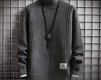 High Neck Sweaters Men - Etsy