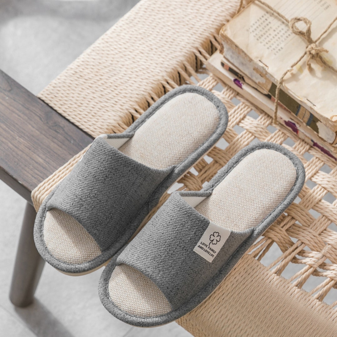 Couple House Slippers With 2 Pairs Set, Couple Gift, Wedding Gift for ...