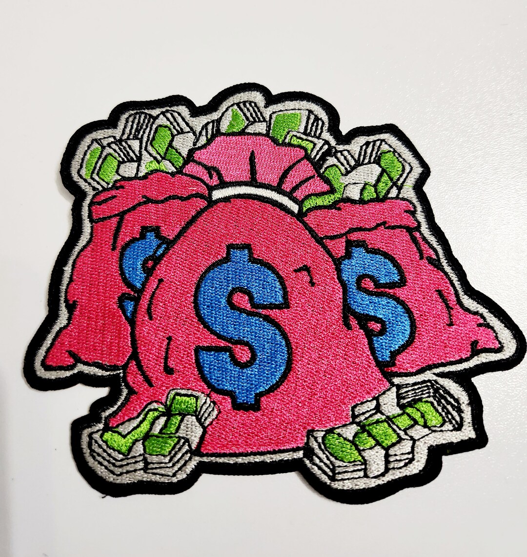 Money Bag Iron on Patch | Bag of Money Patch | Get Money - Etsy