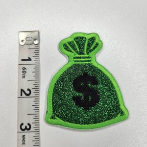 Glitter Money Bag Iron on Patch | Bag of Money Patch | Get Money - Etsy