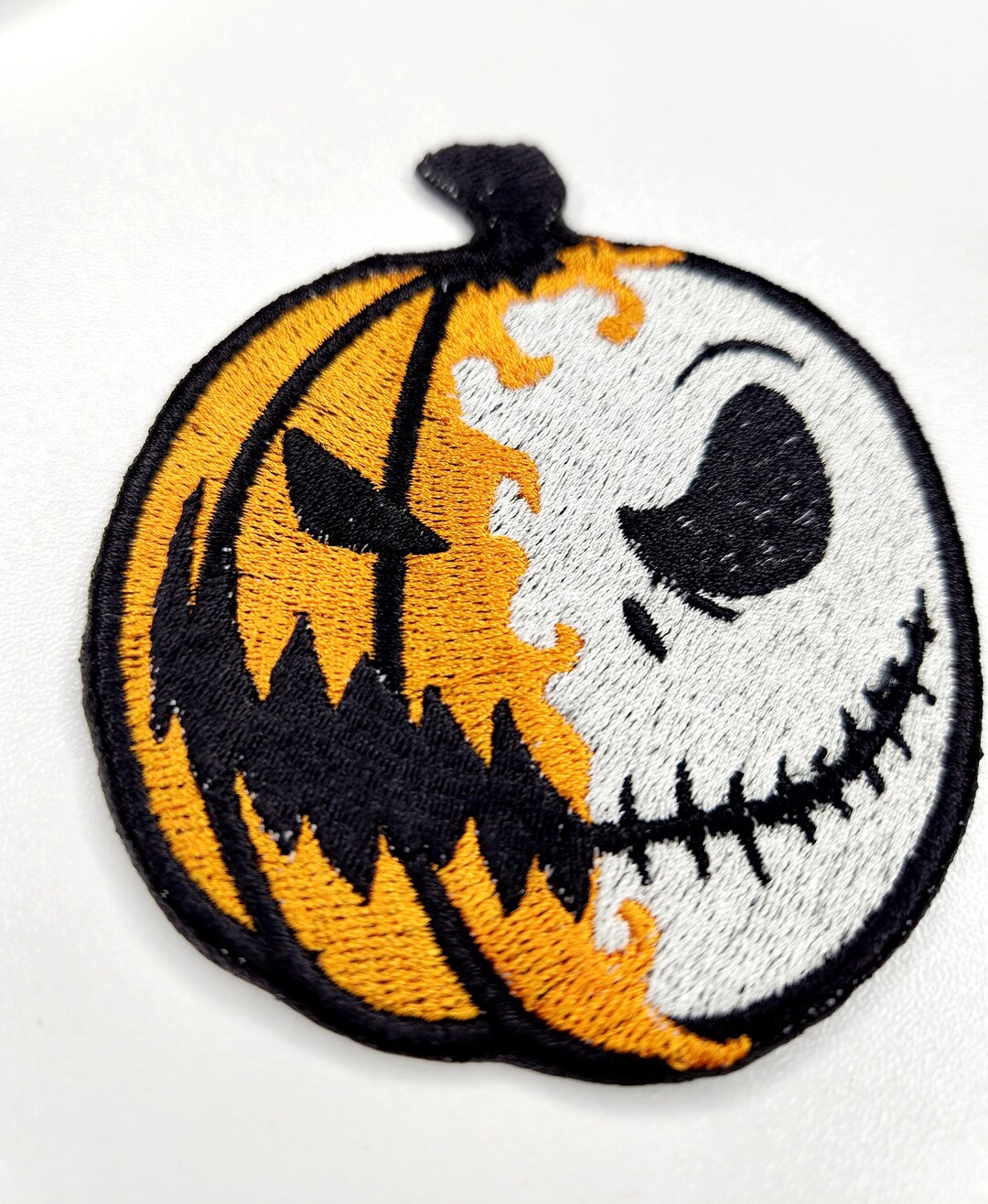 Nightmare Before Christmas Patch | Halloween Pumpkin Iron on Patch ...