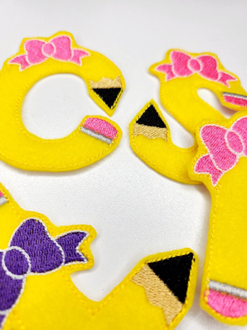 School Pencil Letter Patch School Iron on Patch Back to School Patch ...