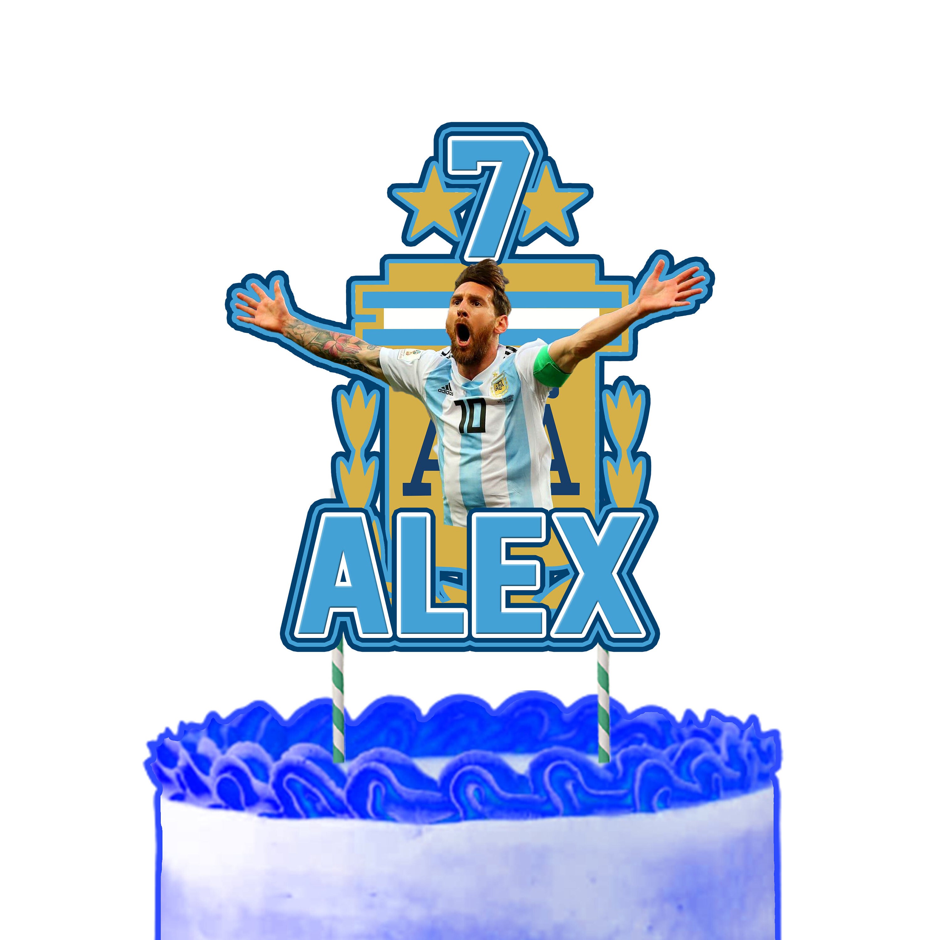 TOPPER DE PASTEL MESSI - Etsy México