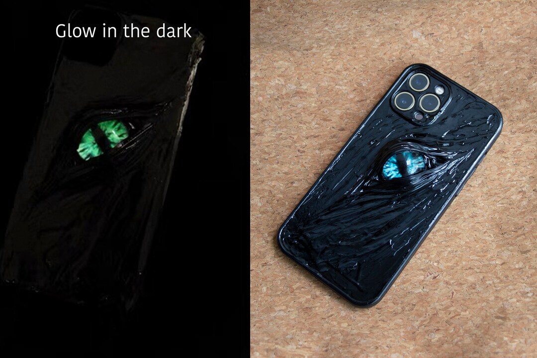 Glow in the Night, Gothic 3D Eyes Phone Case, Made for iPhone 7/8 14 13 ...