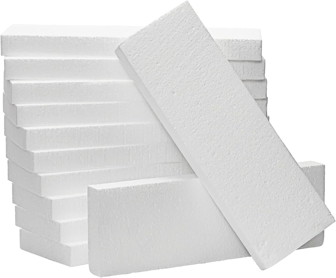 Styrofoam/polystyrene 24 Pack, 1-inch Thick Rectangle (12"x3.5"x1") - Etsy