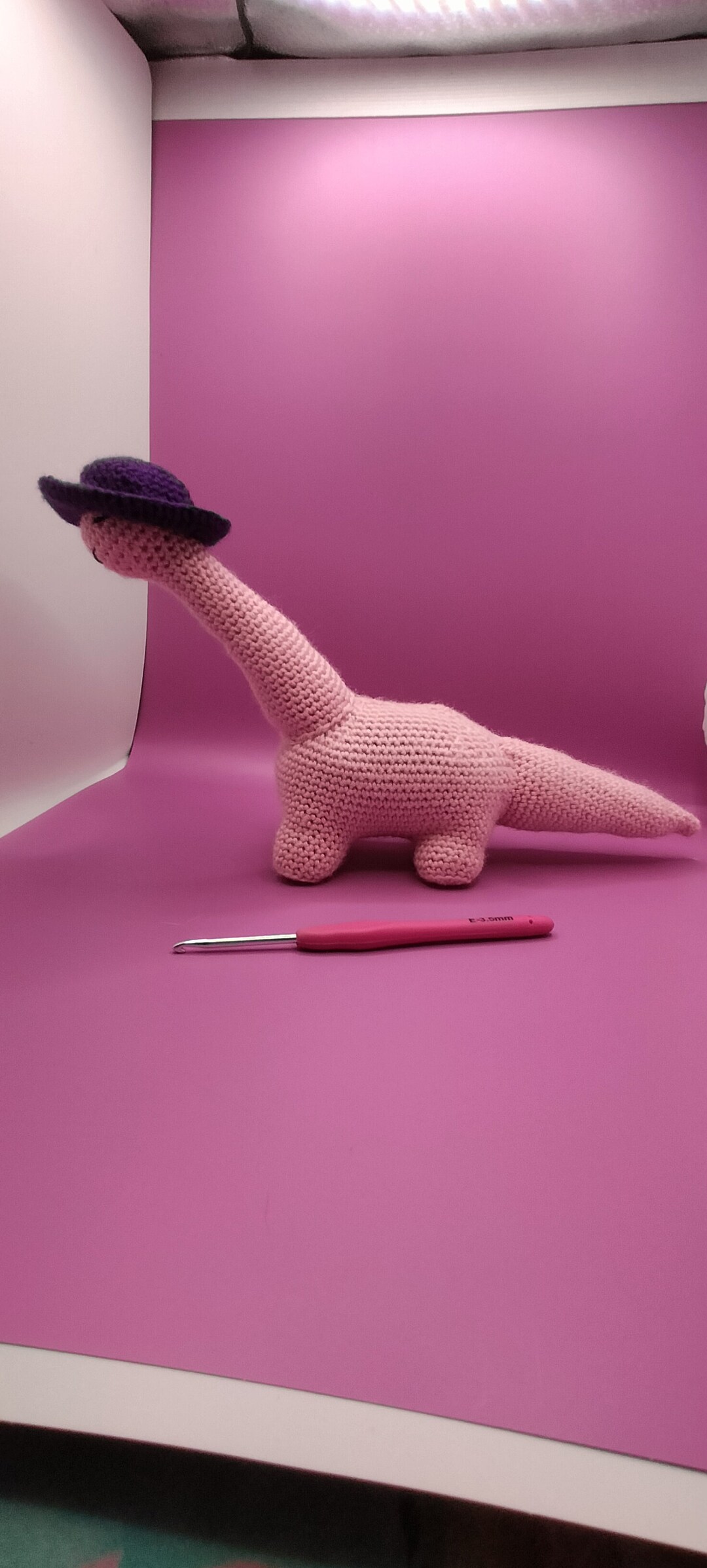 Pink Handmade Crochet Dinosaur Diplodocus Plush - Etsy