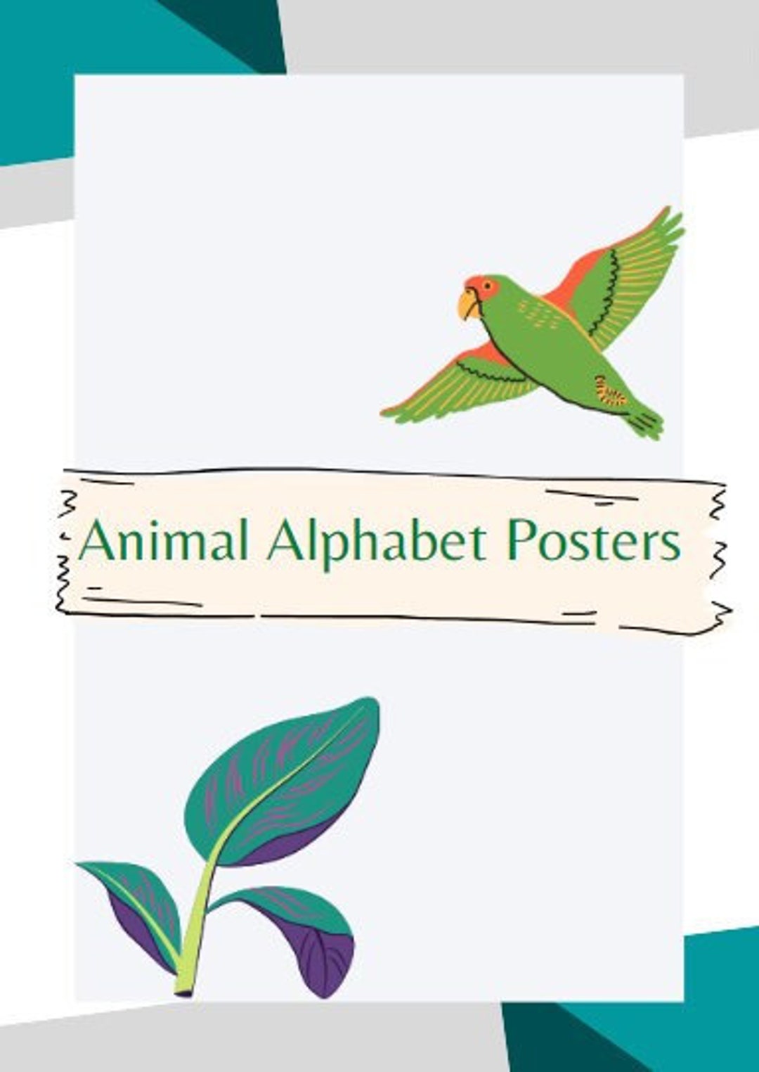 Animal Alphabet Posters A4 Printable Posters A-Z - Etsy