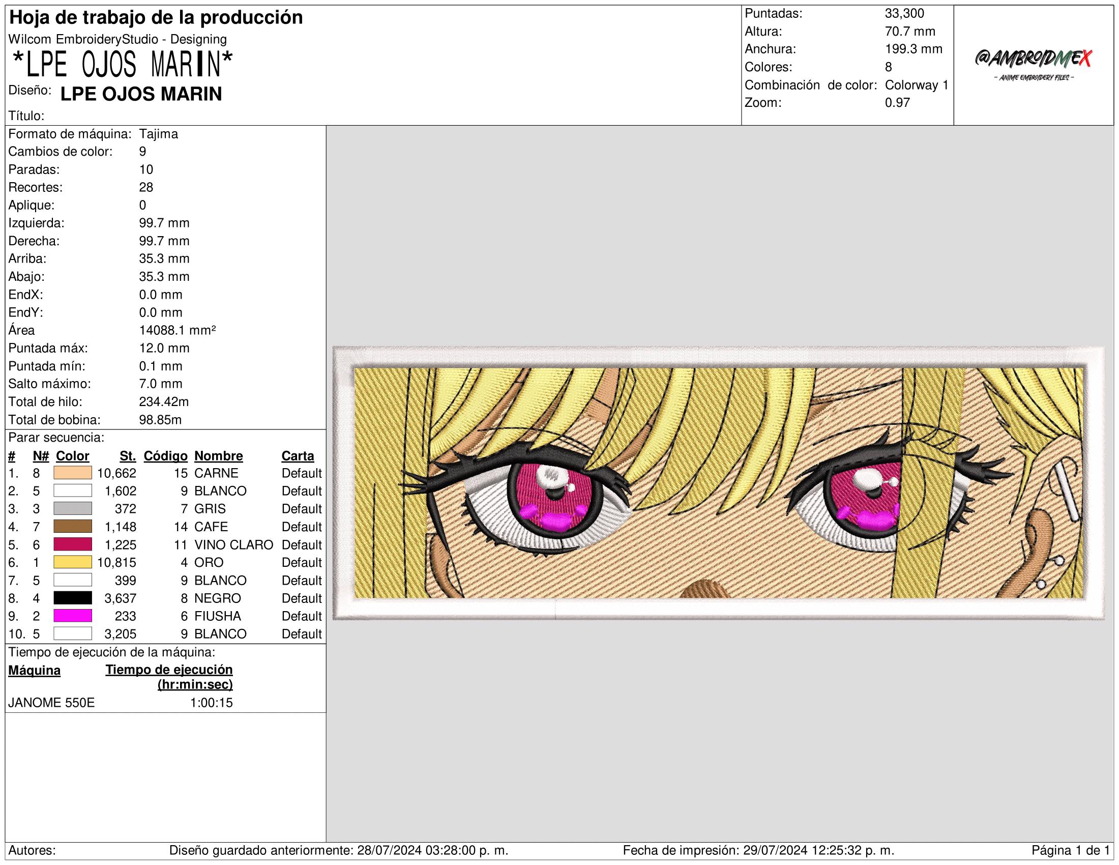 Anime Embroidery Design, Anime Machine Embroidery File, Instant ...