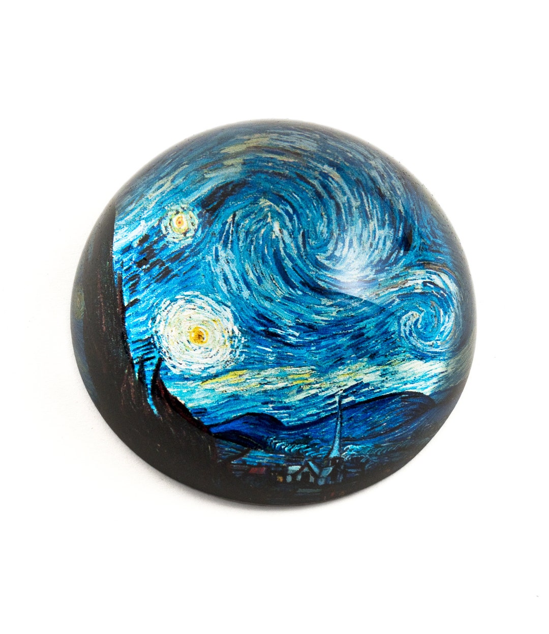 Value Arts Vincent Van Gogh Crystal Glass Starry Night Paperweight - Etsy