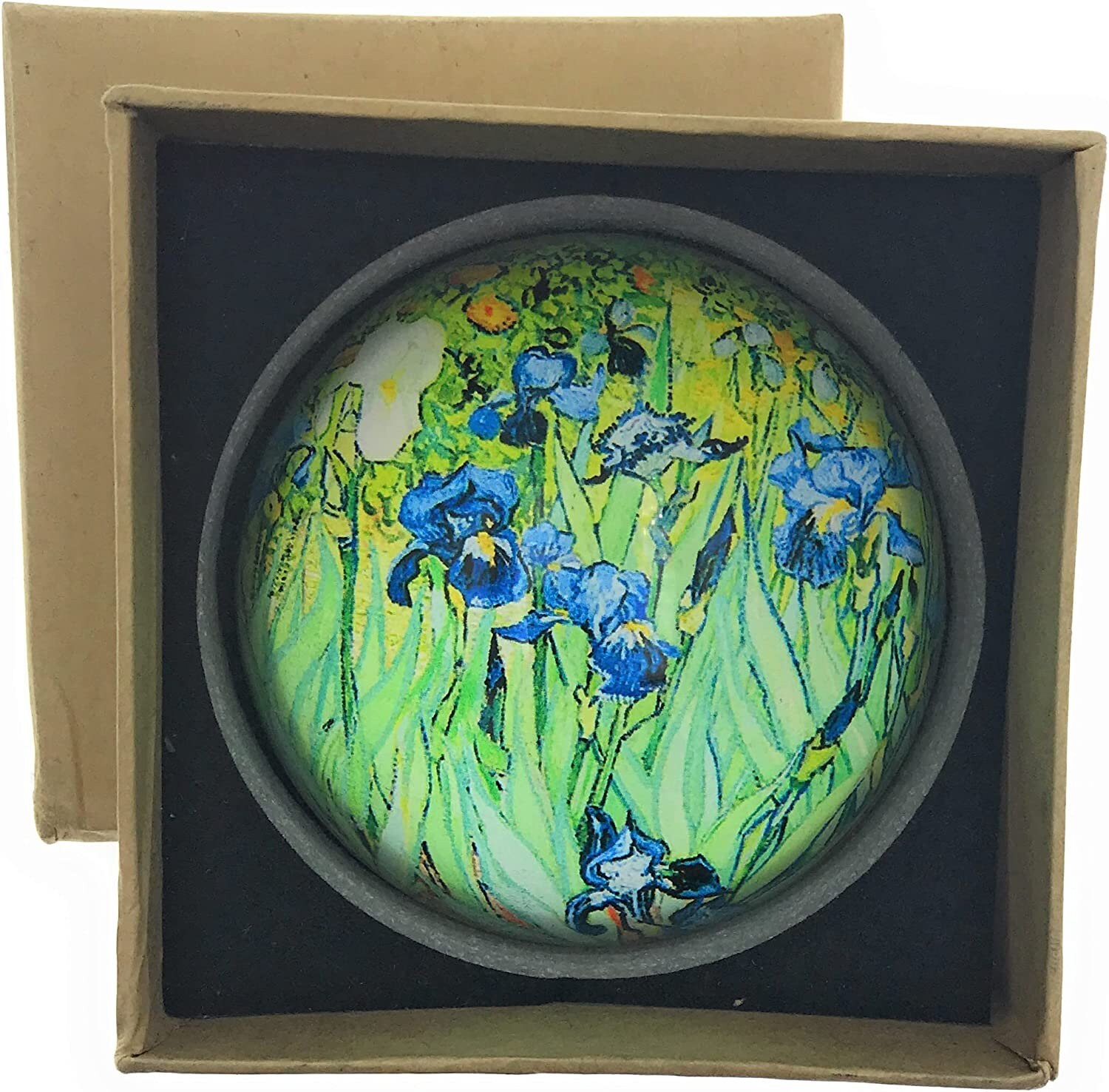 Value Arts Vincent Van Gogh Irises Crystal Glass Dome Paperweight - Etsy