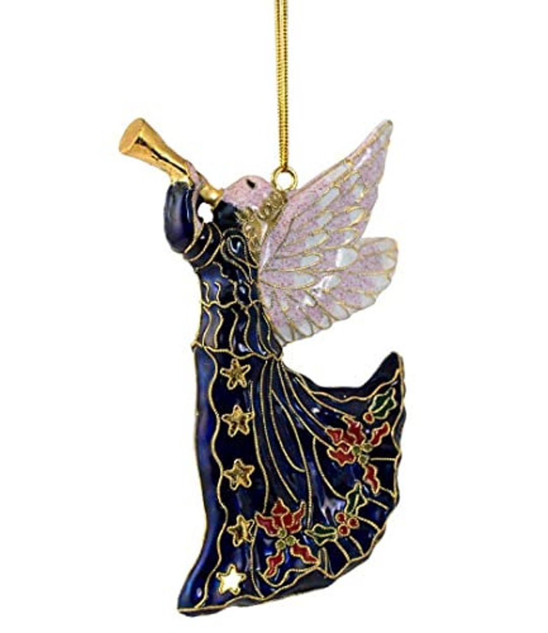 Value Arts Handmade Cloisonne Royal Blue Angel Hanging Ornament - Etsy