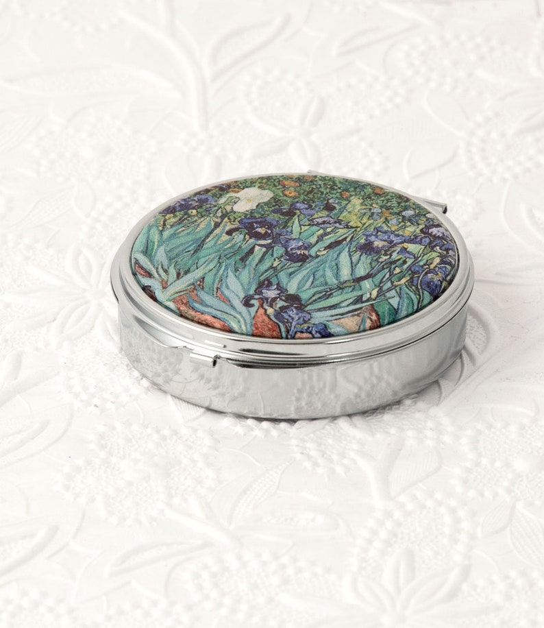 Value Arts Premium PU Leather Top Van Gogh Iris Large Round Pill Box - Etsy
