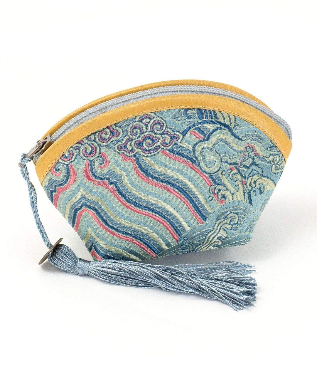 Vaco Chic Emperor's Silk Damask Light Blue Fortune Cookie Purse - Etsy